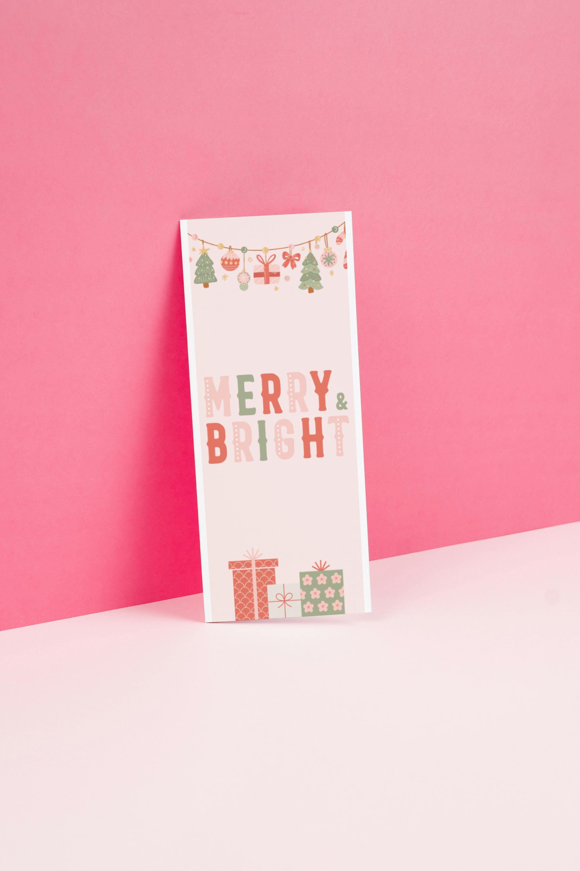 Merry and Bright Editable Printable Christmas Envelopes - Etsy