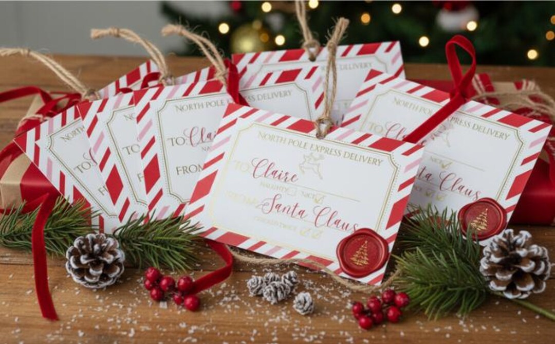 Personalized Santa Gift Tags Printable | Christmas Gift Tags From Santa ...