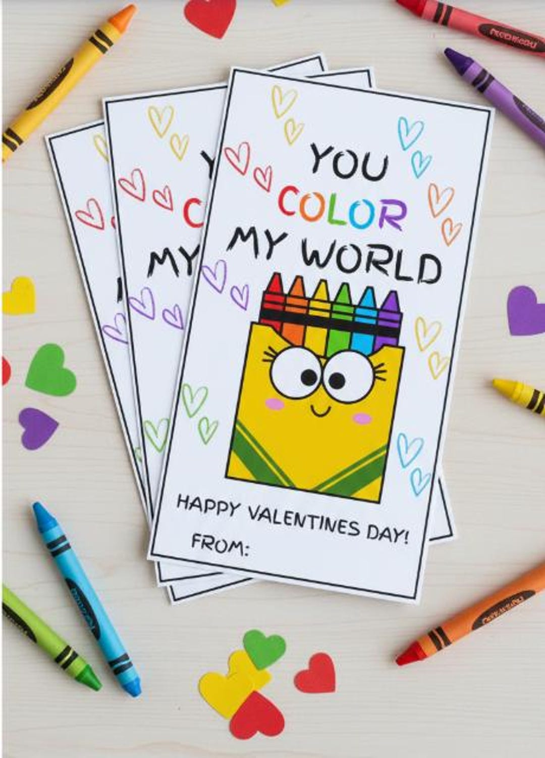 Coloring School Valentines Printable Girl | You Color My World ...