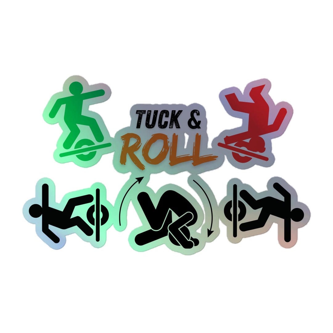 Tuck 'N Roll Onewheel Rider Sticker – Ride the Thrill Holographic ...