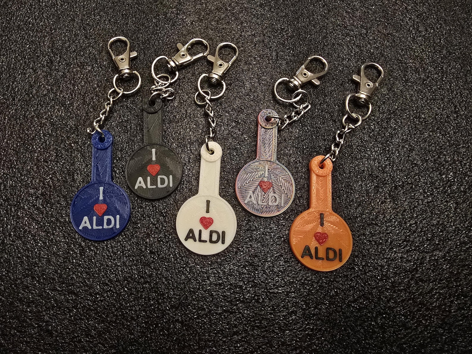 I Heart ALDI Quarter Cart Key Reusable Keychain Coin - Etsy