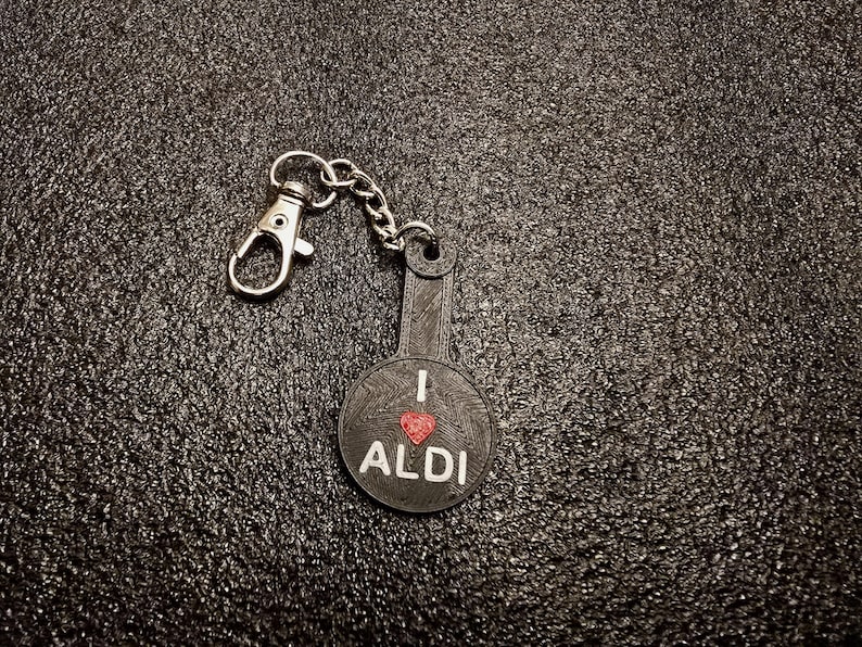 I Heart ALDI Quarter Cart Key Reusable Keychain Coin - Etsy