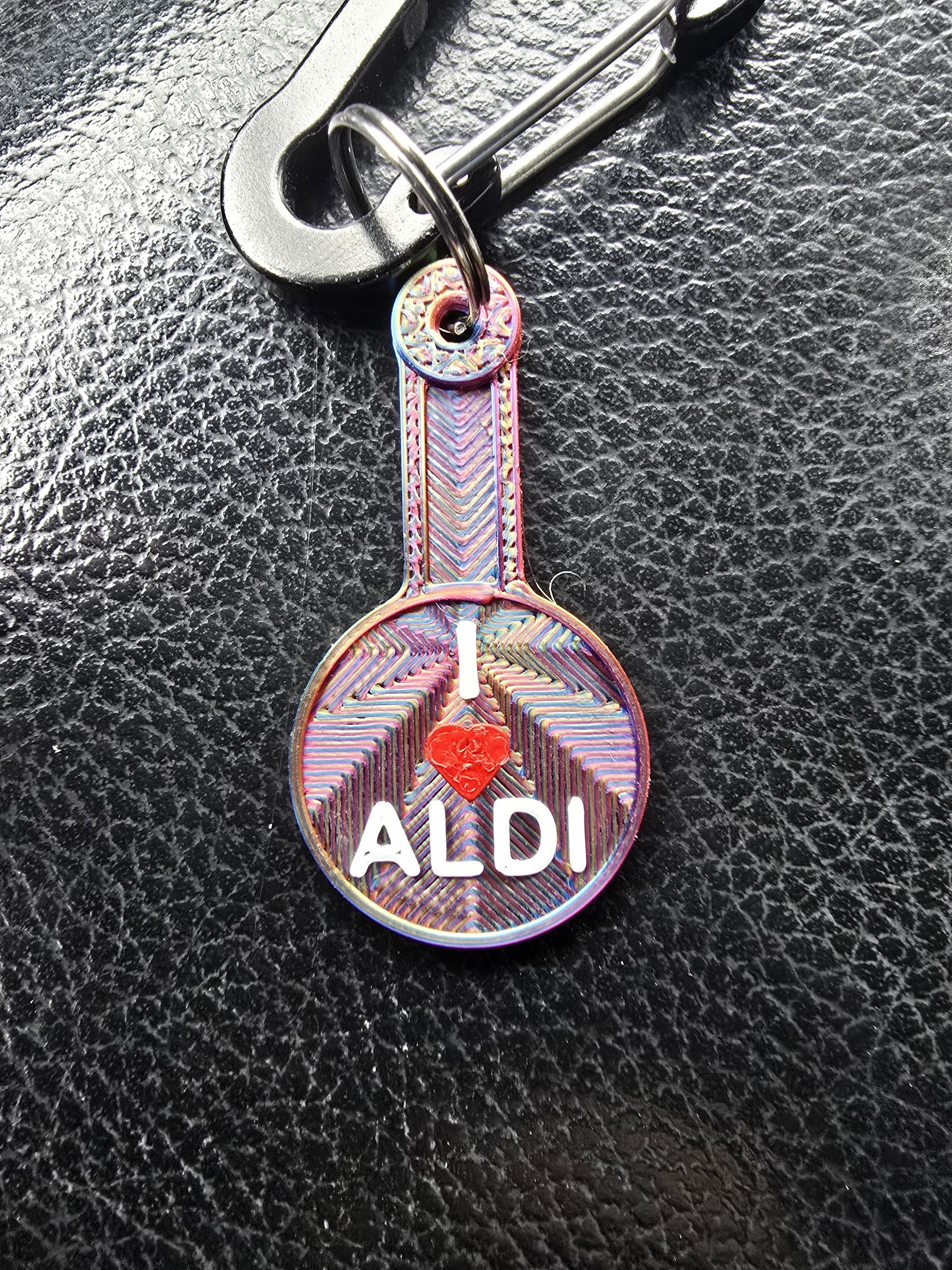 I Heart ALDI Quarter Cart Key Reusable Keychain Coin - Etsy