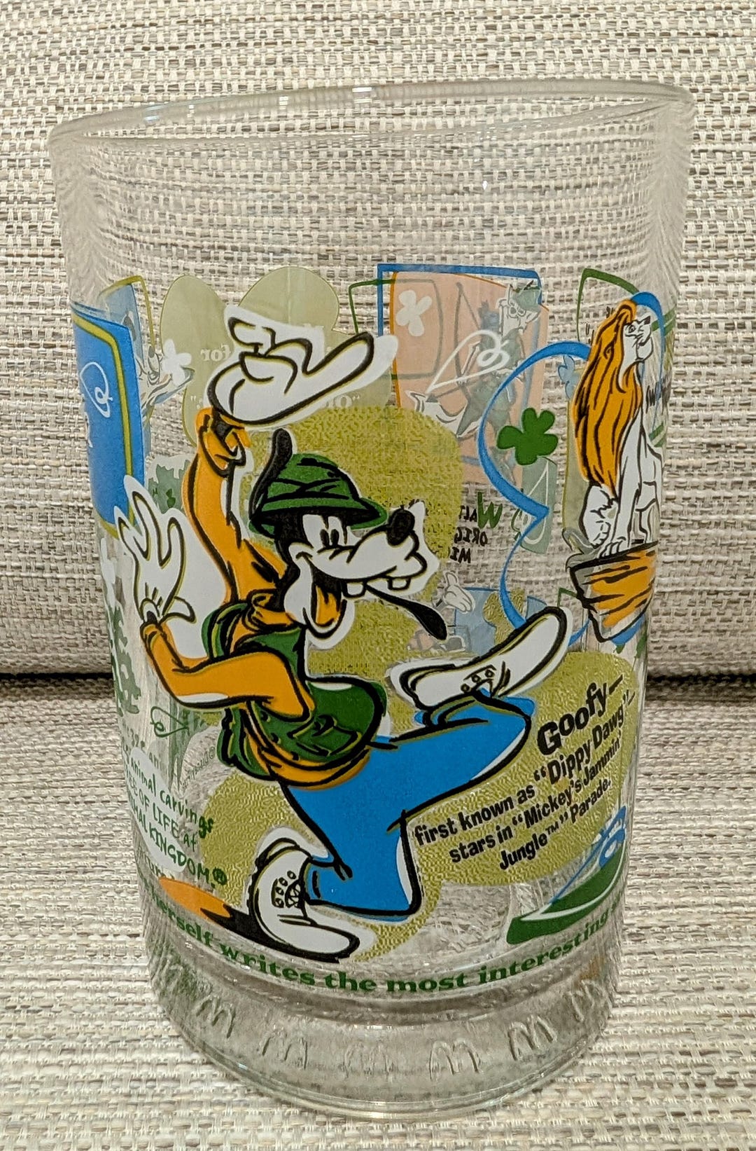 Vintage 100 Years of Magic Disney Glass - Goofy, Lion King, Pocahontas ...