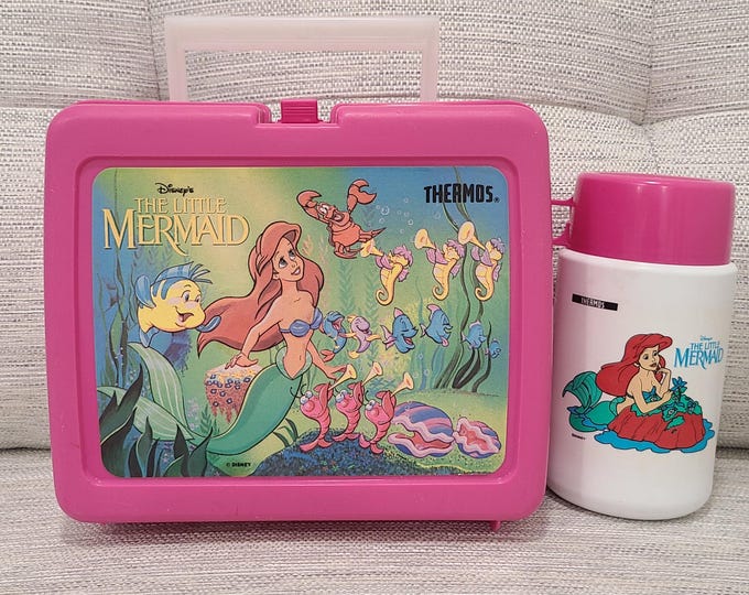 Vintage 90s the Little Mermaid Lunch Box and Thermos - Etsy