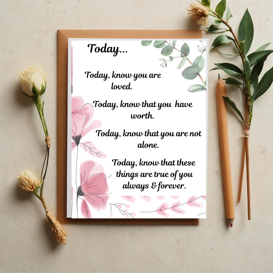 Encouragement Card, Printable Encouraging Greeting Card, Uplifting ...
