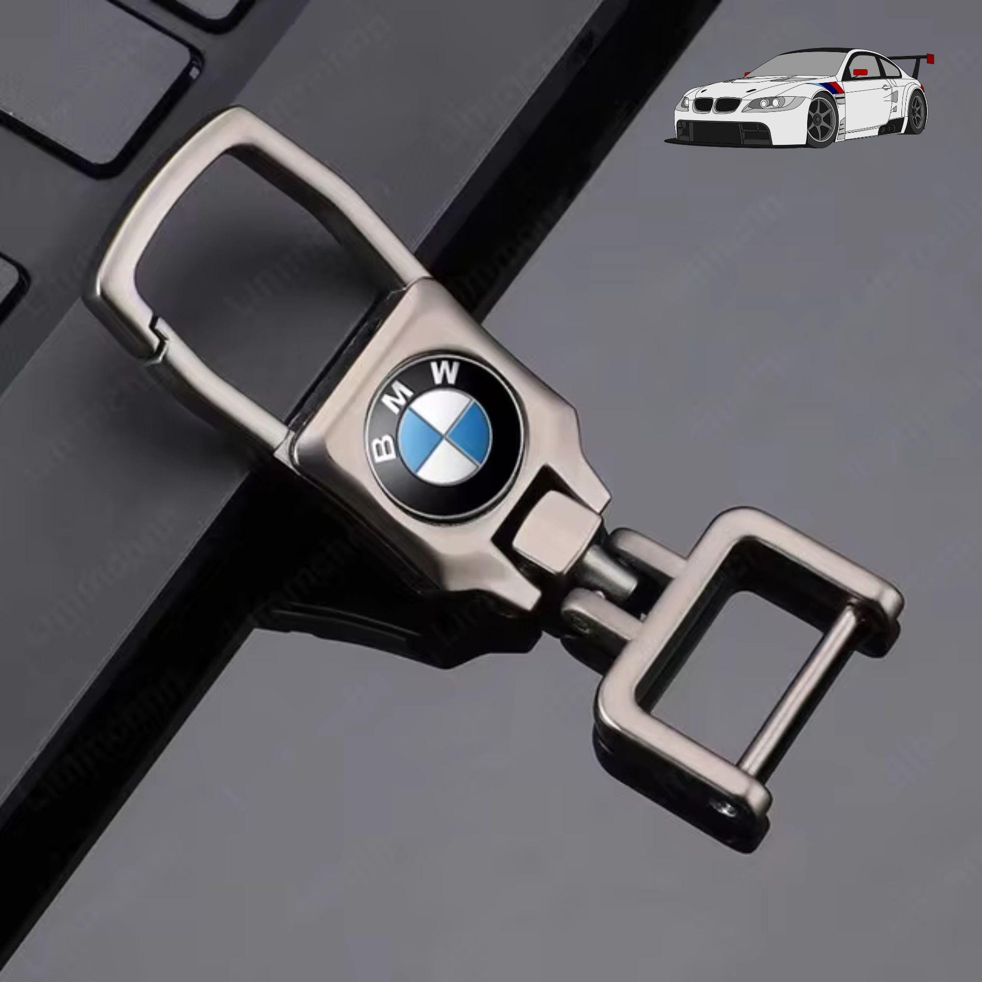 BMW 3D Metal Emblem Style Car Keychian Key Rings Pendant for BMW Auto ...