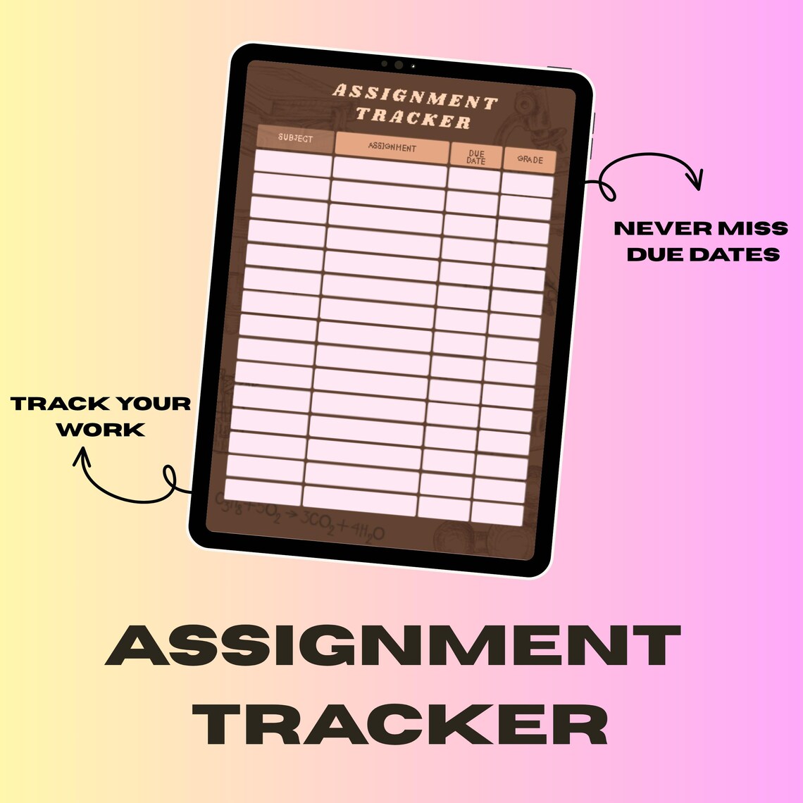 Printable Student Study Planner: Assignment & Grade Tracker (PDF Bundle ...