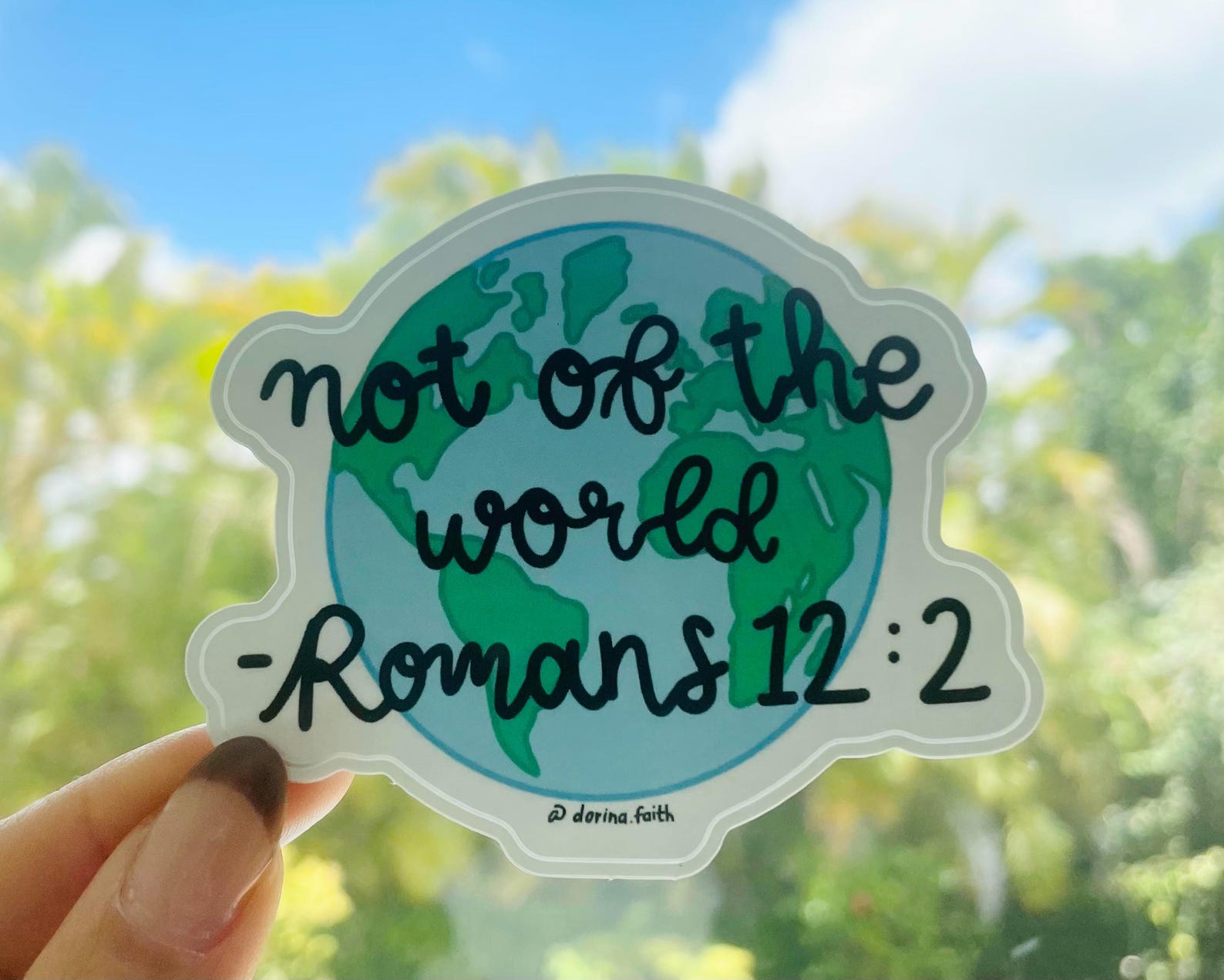 Not of the World Sticker, Bible Verse Sticker, Inspiring Sticker, Bible ...