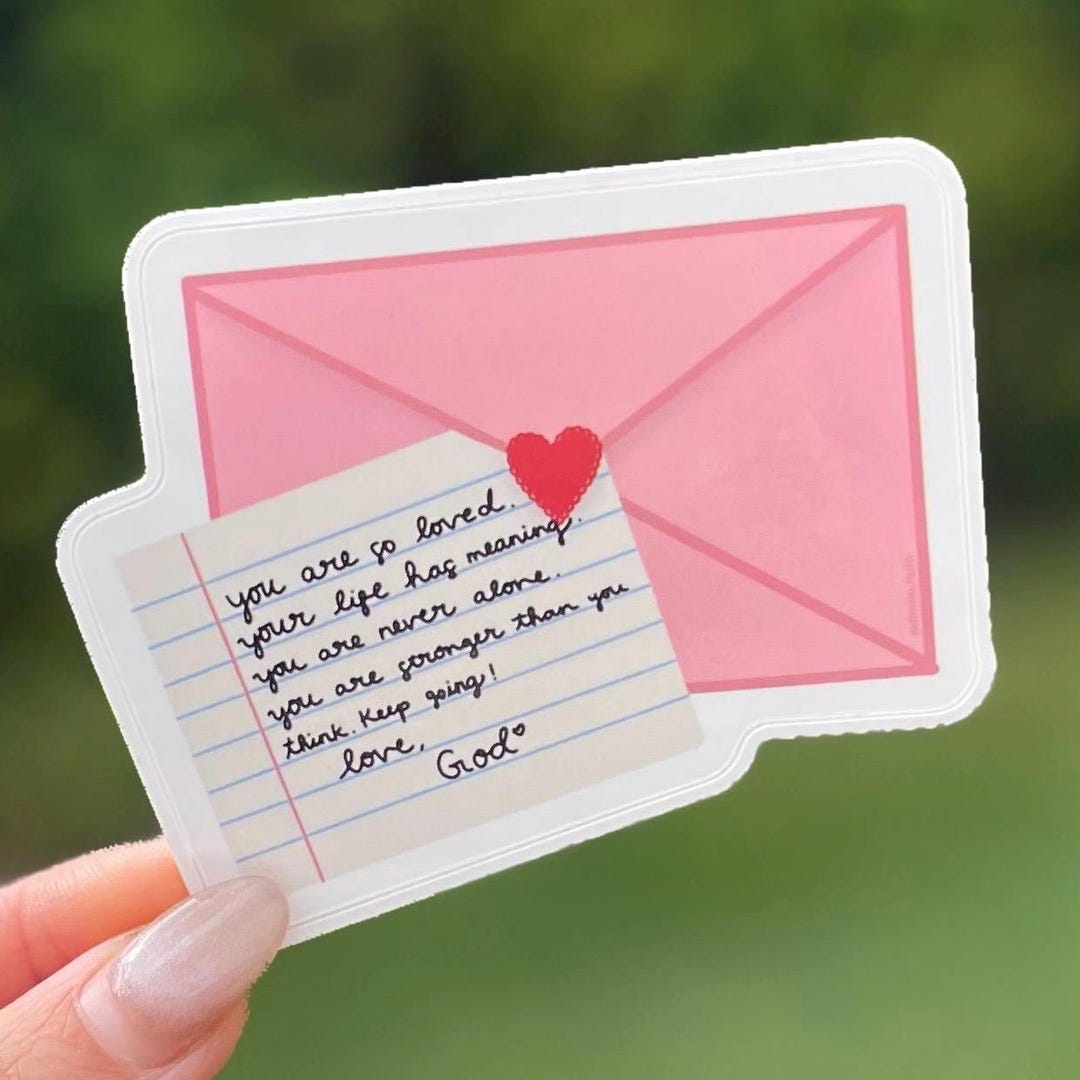 Letter From God Sticker: Faith-based Waterproof Decal - Etsy
