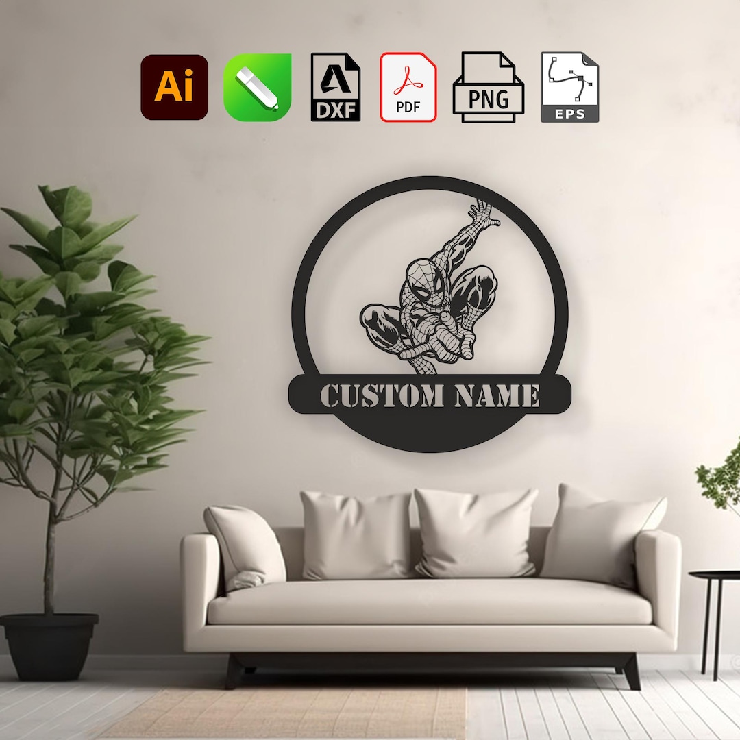 Customized Spider.man Art Digital DXF, SVG Files ,laser Cut,cnc Cut ...