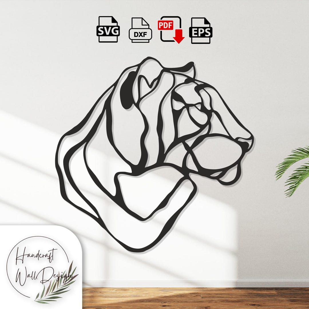 Tiger DXF, SVG Files ,laser Cut , Cnc Cut, Bomb, Wall Decor, Svg, Dxf ...