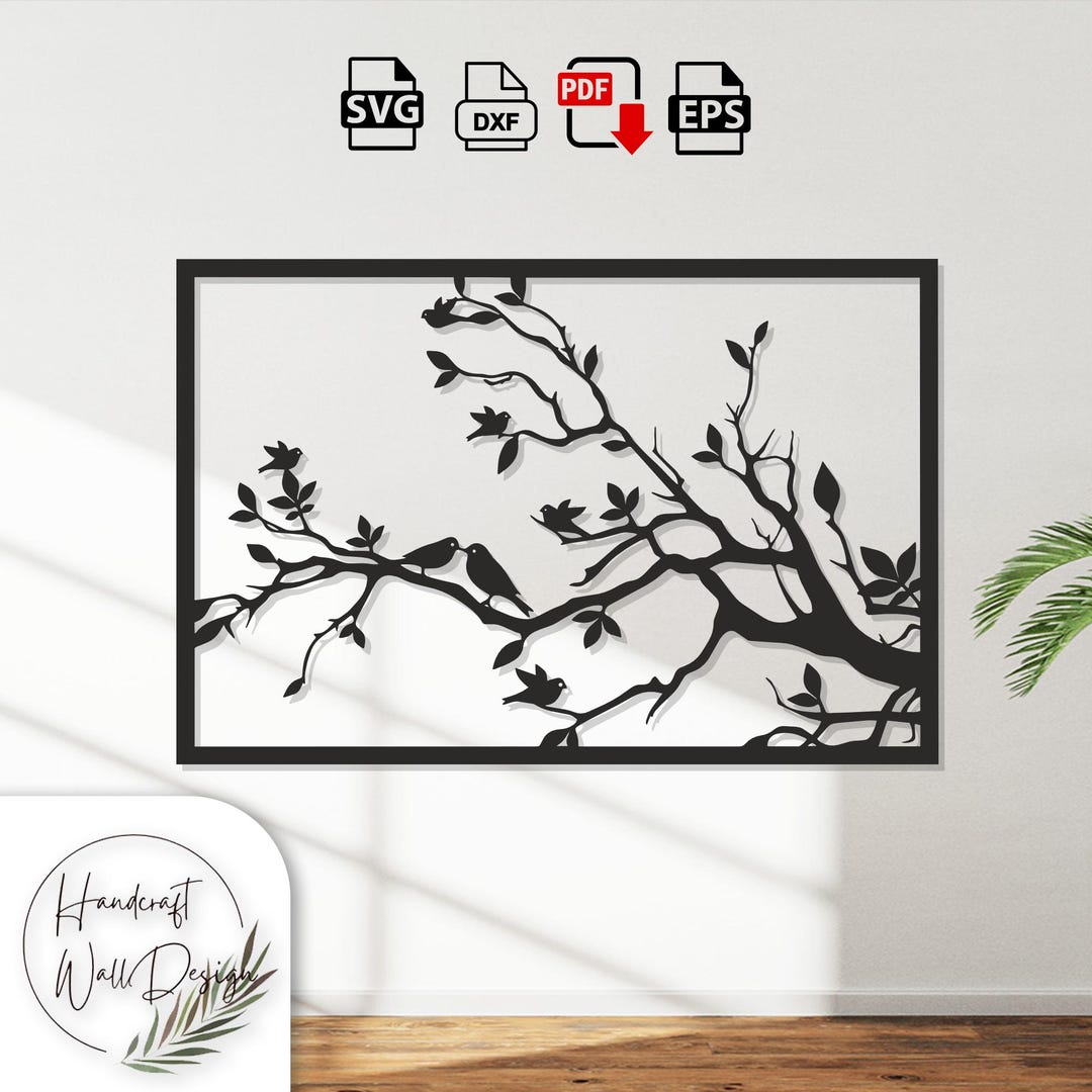 Tree Branch DXF, SVG Files ,laser Cut , Cnc Cut, Bomb, Wall Decor, Svg ...