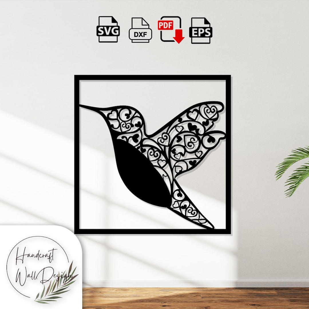 Hummingbird DXF, SVG Files ,laser Cut , Cnc Cut, Bomb, Wall Decor, Svg ...