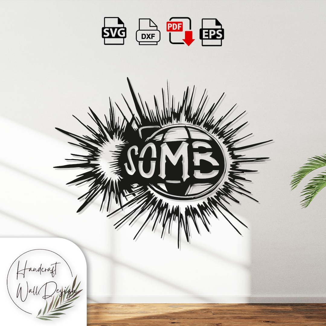 Somb - Bomb DXF, SVG Files ,laser Cut , Cnc Cut, Bomb, Wall Decor, Svg ...