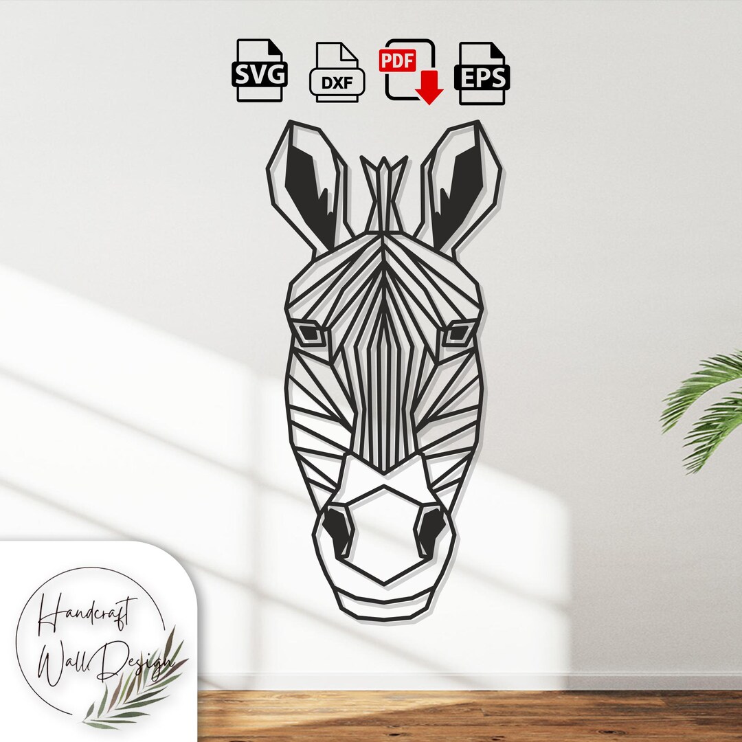 Cheval géométrique DXF, fichiers SVG, découpe laser, découpe cnc, bombe ...