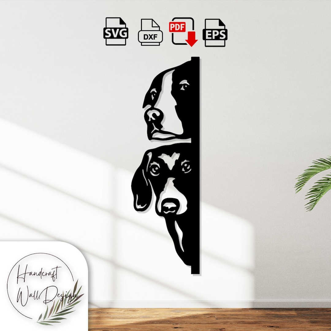Peeking Dogs Dxf,svg Files ,laser Cut , Cnc Cut, Bomb, Wall Decor, Svg ...