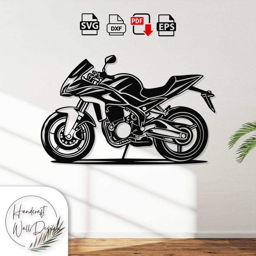 Motorcycle DXF, SVG Files ,laser Cut , Cnc Cut, Bomb, Wall Decor, Svg ...