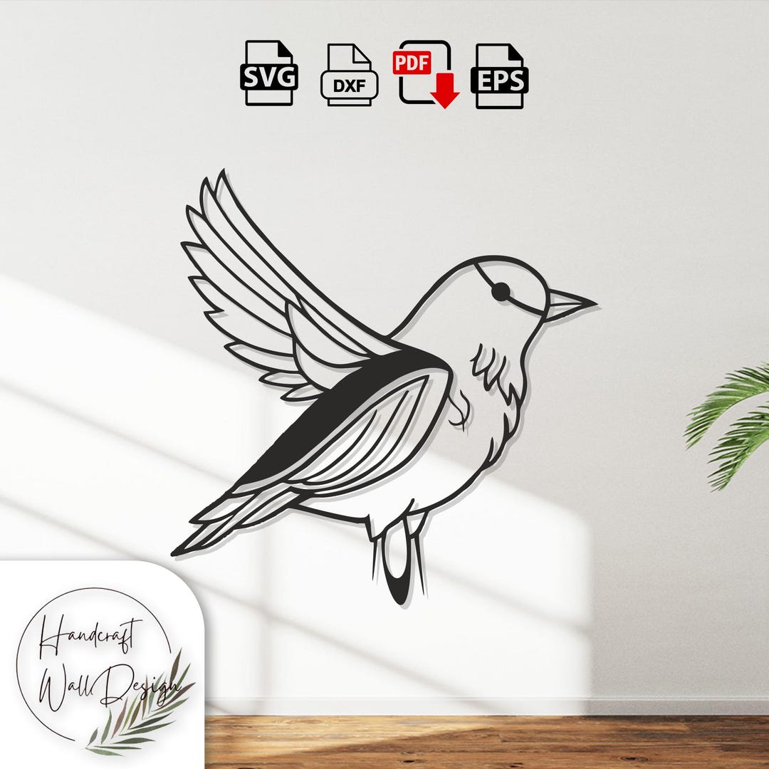 Bird DXF, SVG Files ,laser Cut , Cnc Cut, Bomb, Wall Decor, Svg, Dxf ...