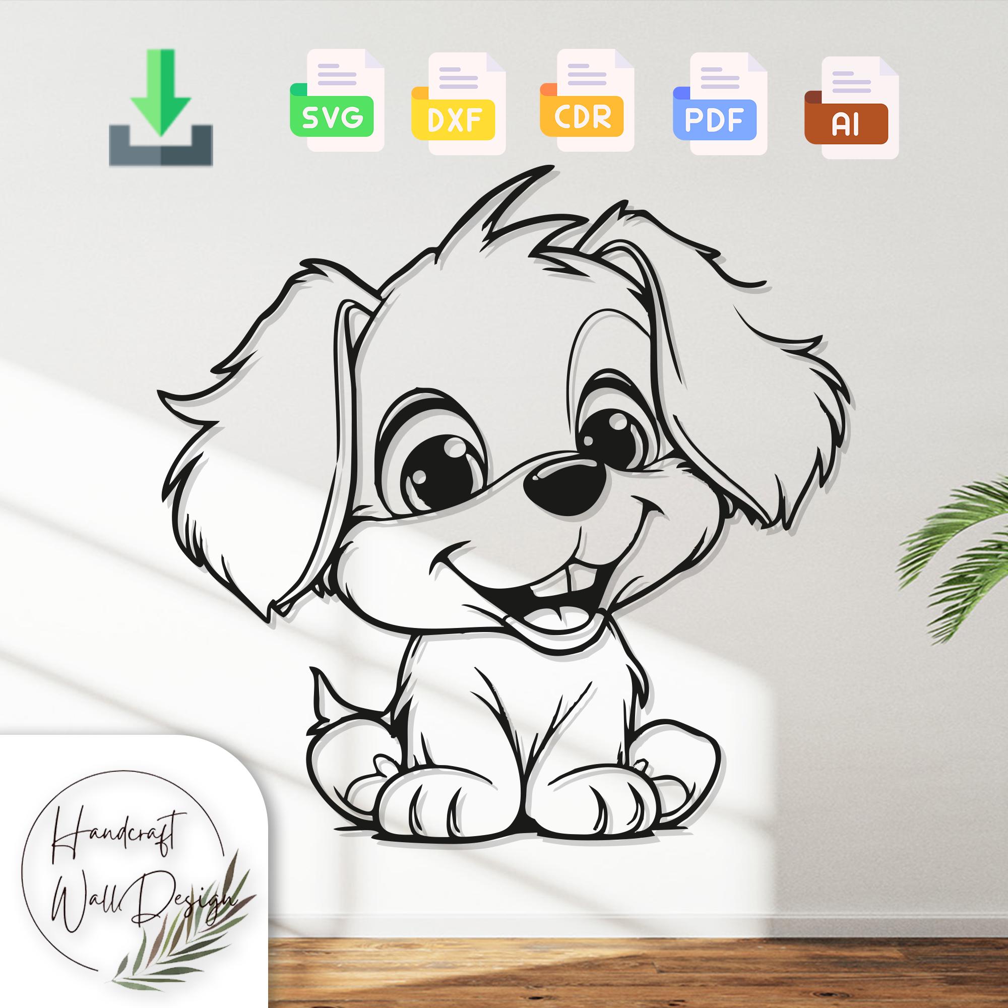Dog DXF, SVG Files ,laser Cut , Cnc Cut, Bomb, Wall Decor, Svg, Dxf ...