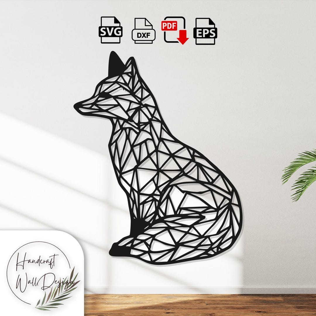 Fox DXF, SVG Files ,laser Cut , Cnc Cut, Bomb, Wall Decor, Svg, Dxf ...