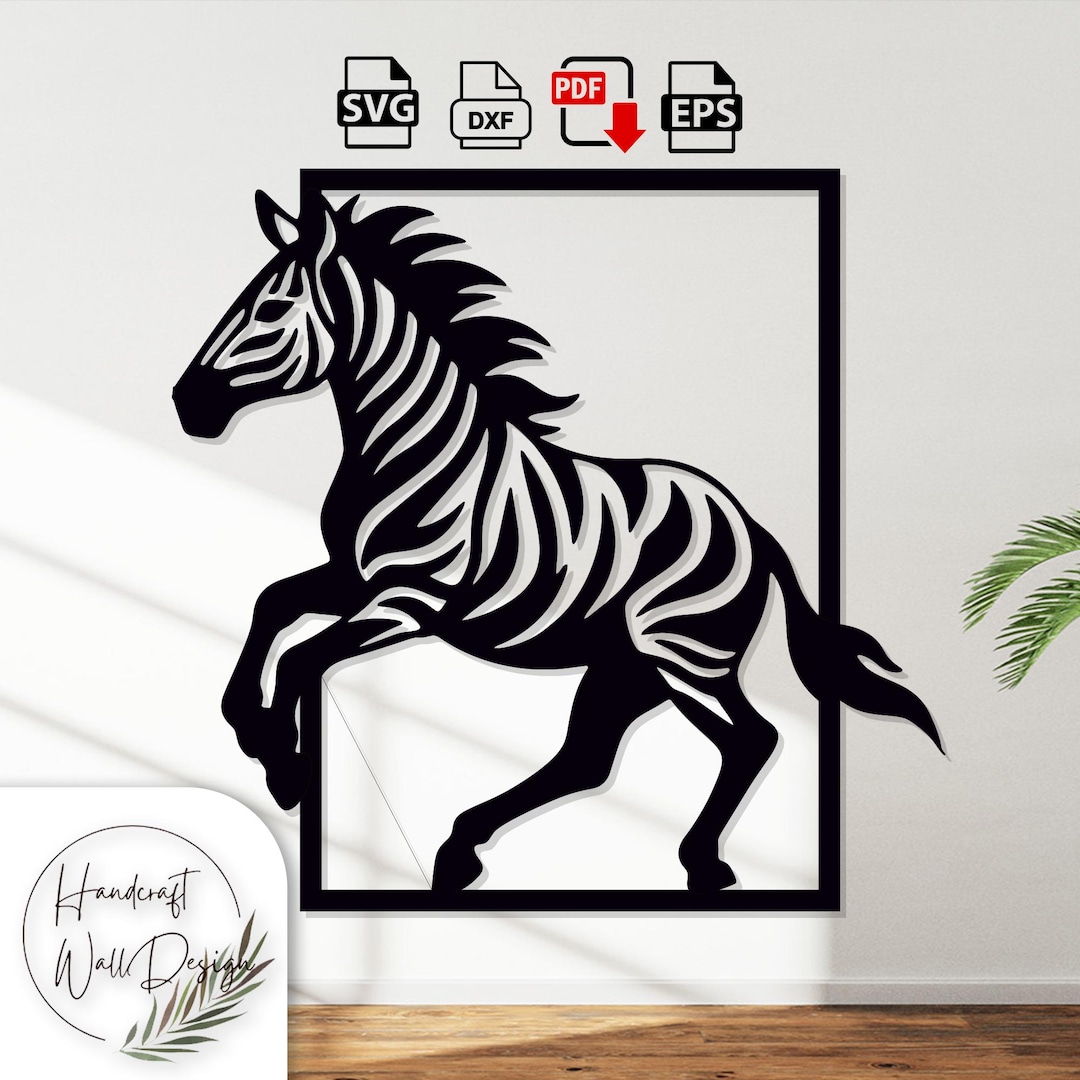 Zebra DXF, SVG Files ,laser Cut , Cnc Cut, Bomb, Wall Decor, Svg, Dxf ...