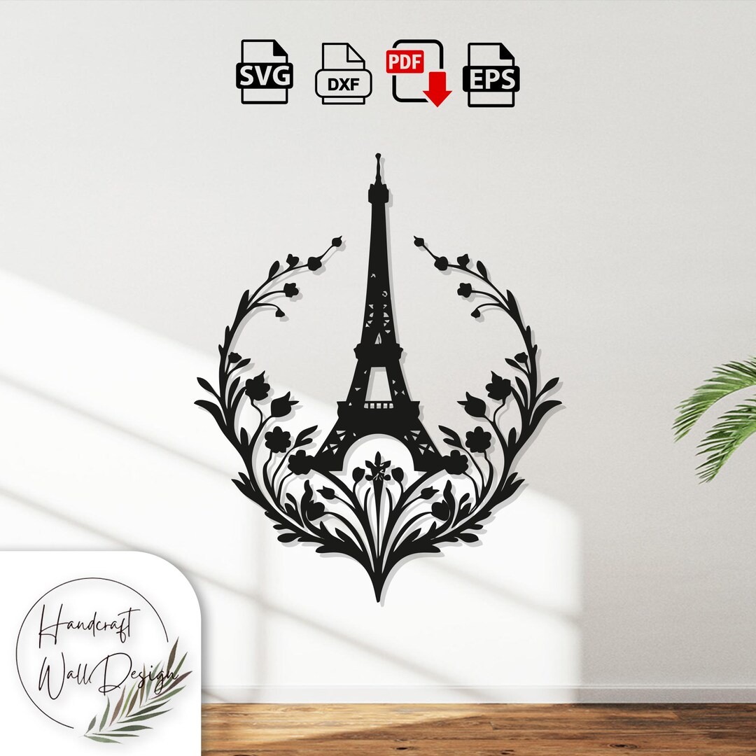 Eiffel Tower DXF, SVG Files ,laser Cut , Cnc Cut, Bomb, Wall Decor, Svg ...