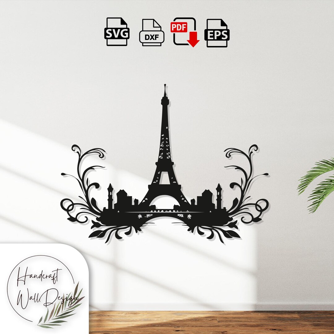 Eiffel Tower DXF, SVG Files ,laser Cut , Cnc Cut, Bomb, Wall Decor, Svg ...