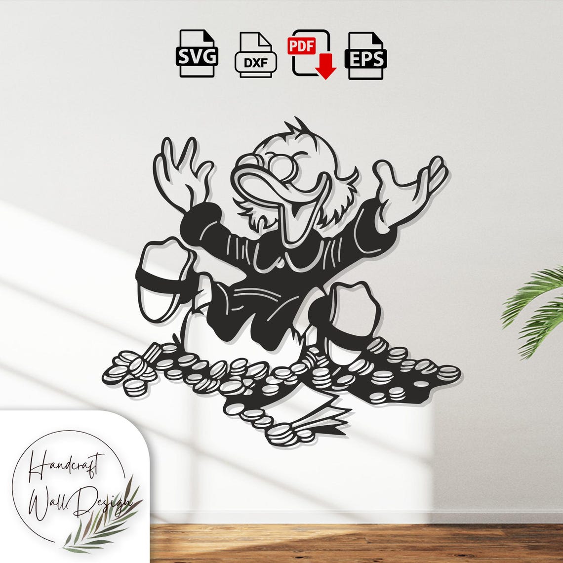Donald Duck Dxf,svg Files ,laser Cut , Cnc Cut, Bomb, Wall Decor, Svg ...