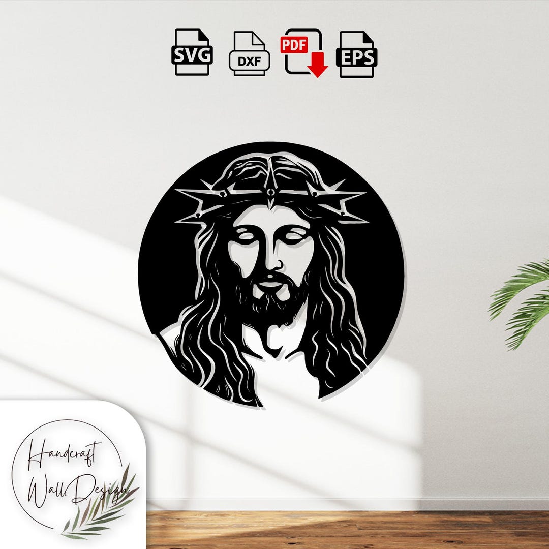 Jesus, DXF, SVG Files ,laser Cut , Cnc Cut, Bomb, Wall Decor, Svg, Dxf ...