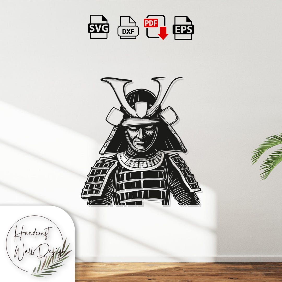Samurai DXF, SVG Files ,laser Cut , Cnc Cut, Bomb, Wall Decor, Svg, Dxf ...