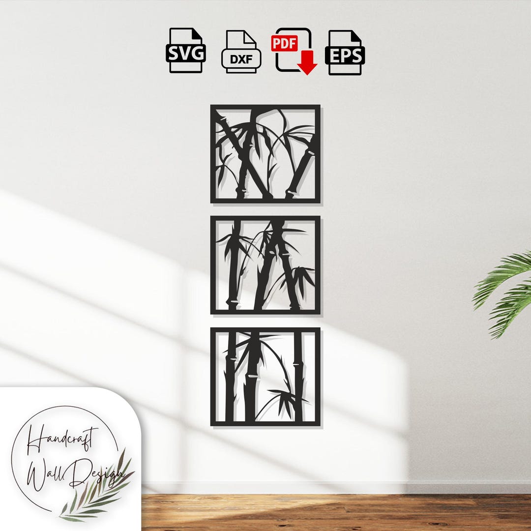 Bamboo Tree DXF, SVG Files ,laser Cut , Cnc Cut, Bomb, Wall Decor, Svg ...