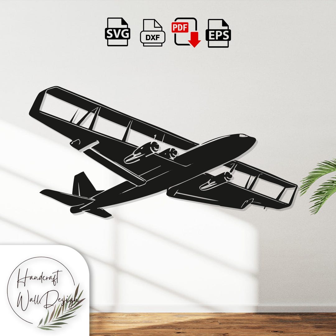 Airplane DXF, SVG Files ,laser Cut , Cnc Cut, Bomb, Wall Decor, Svg ...