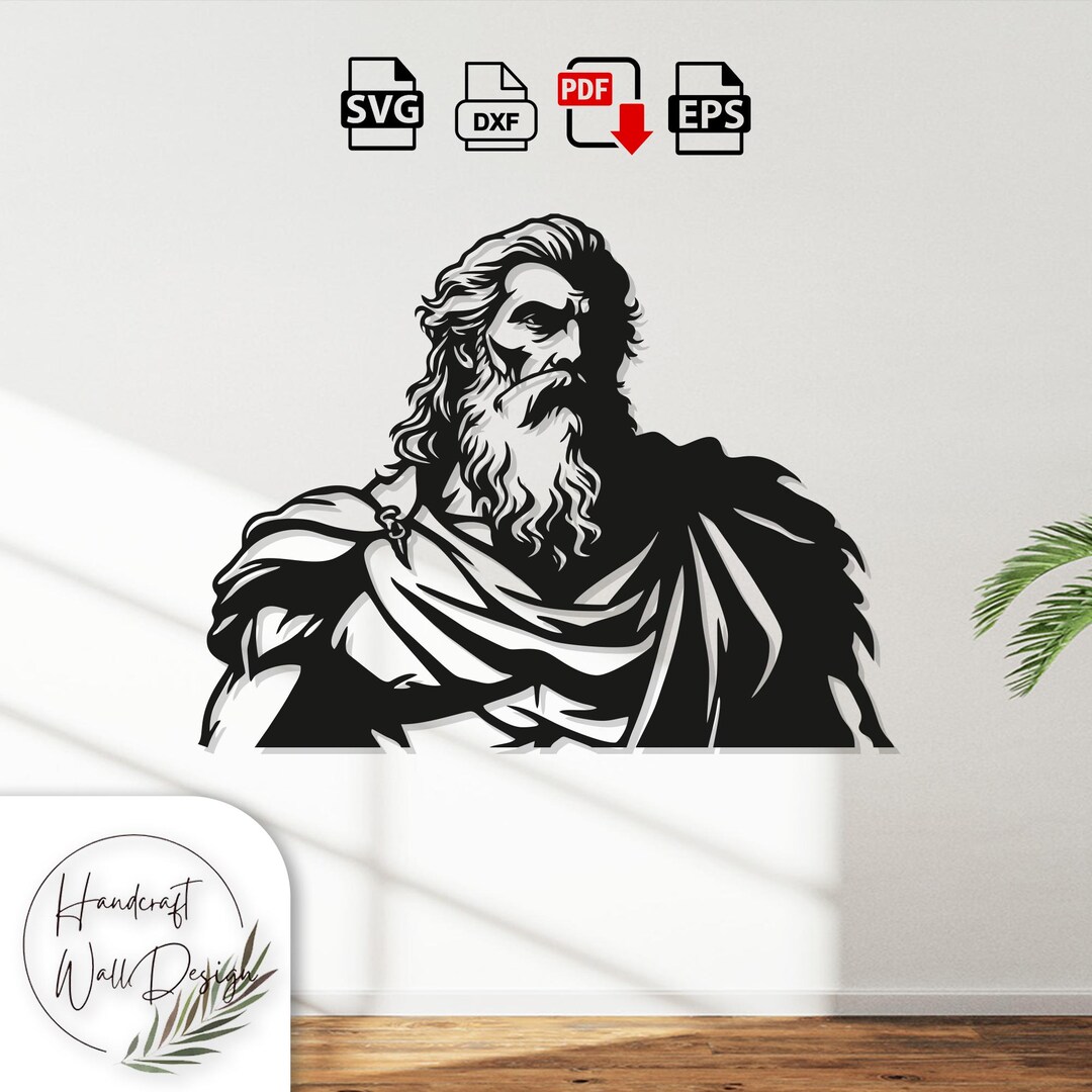 Zeus DXF, SVG Files ,laser Cut , Cnc Cut, Bomb, Wall Decor, Svg, Dxf ...