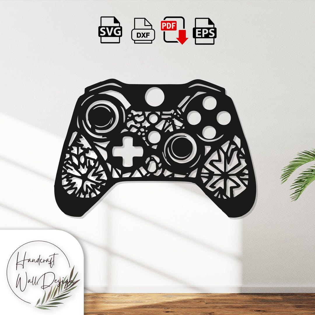 Gamepad DXF, SVG Files ,laser Cut , Cnc Cut, Bomb, Wall Decor, Svg, Dxf ...