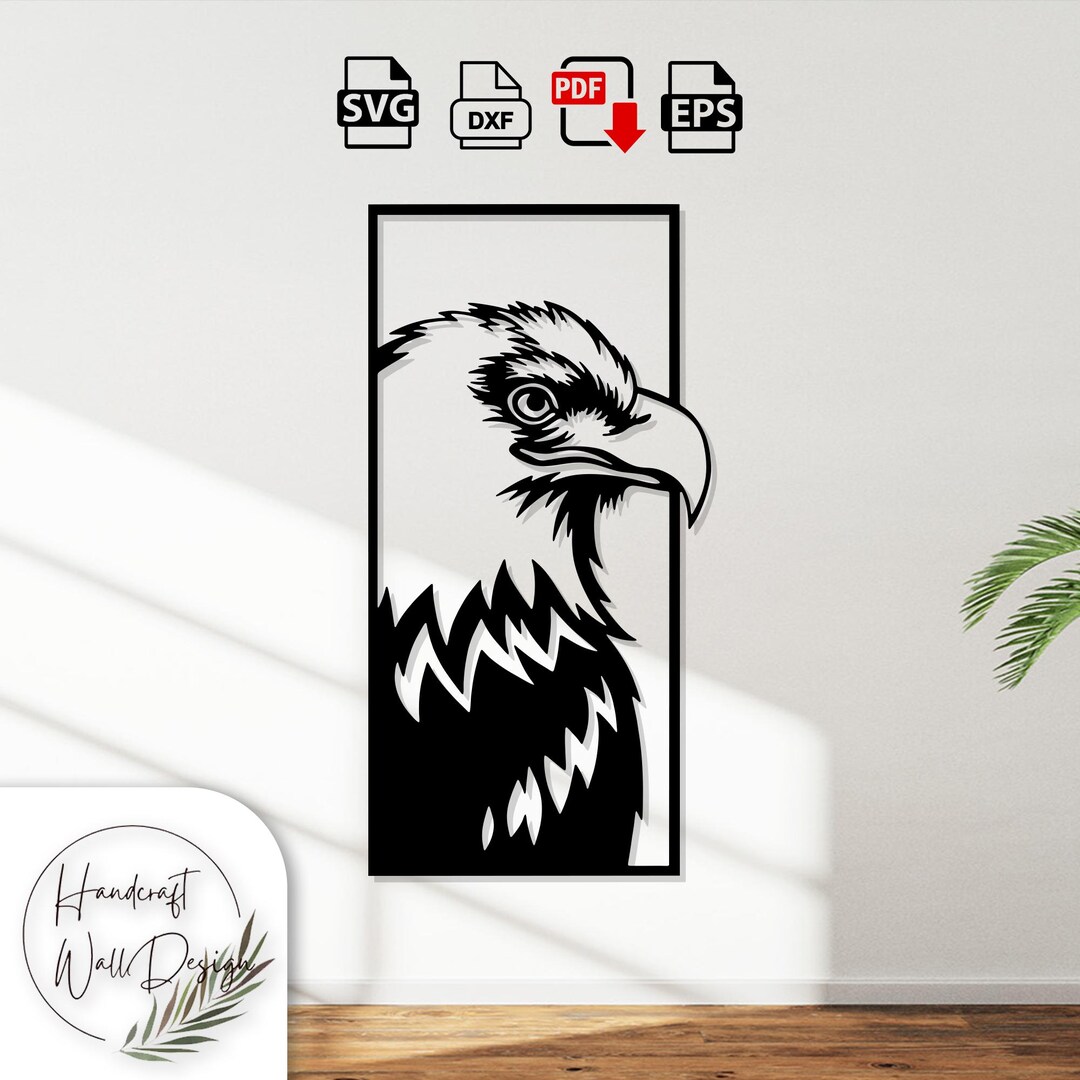 Eagle Head Digital Dxf,svg Files ,laser Cut , Cnc Cut,bomb,wall Decor ...