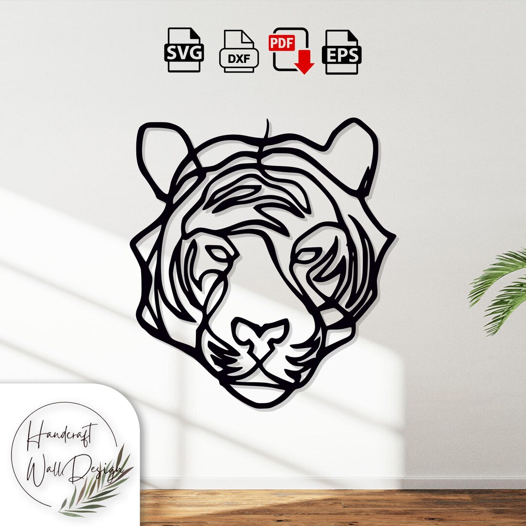 Tiger Digital Dxf,svg Files ,laser Cut , Cnc Cut,bomb,wall Decor, Svg ...