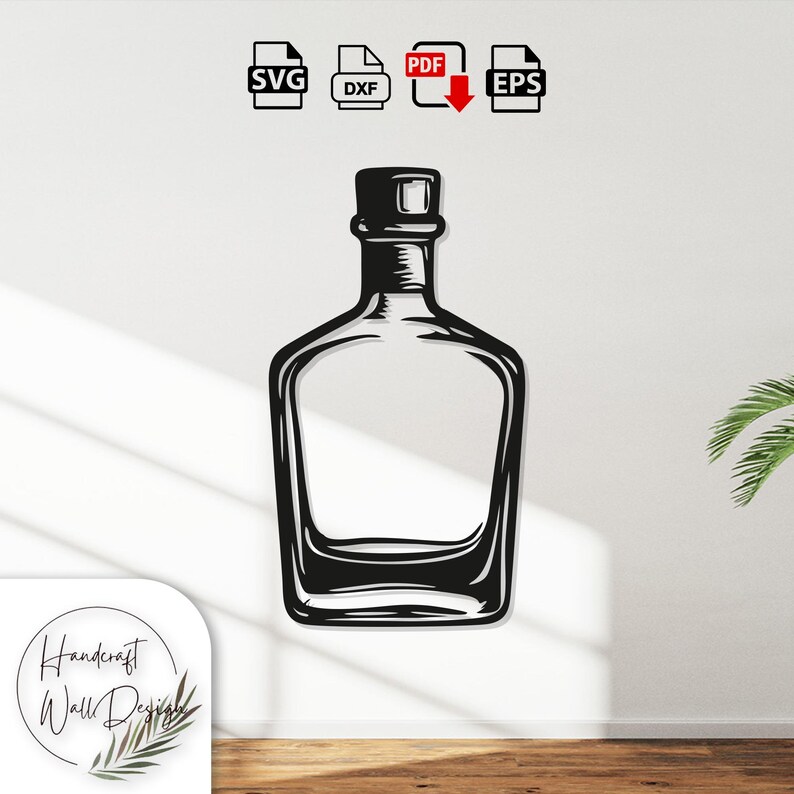 Whiskey DXF, SVG Files ,laser Cut , Cnc Cut, Bomb, Wall Decor, Svg, Dxf ...