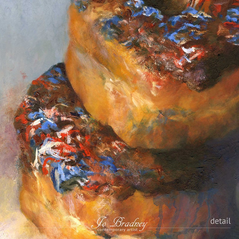 Donut Painting Kitchen Wall Art Print on Archival Paper. - Etsy