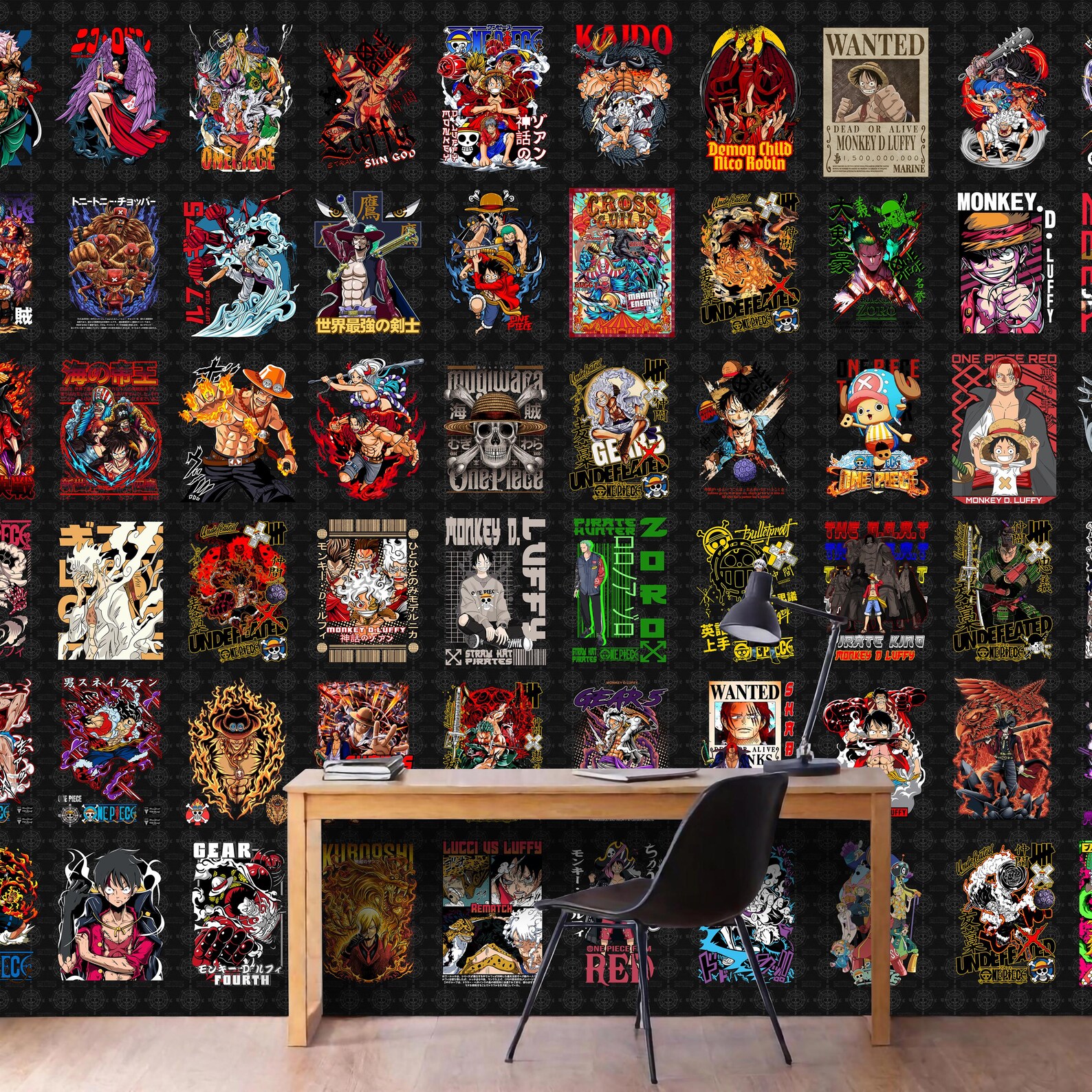 One Piece Wall Mural, Peel and Stick Vinyl Wallpaper Wrap Film, Anime ...