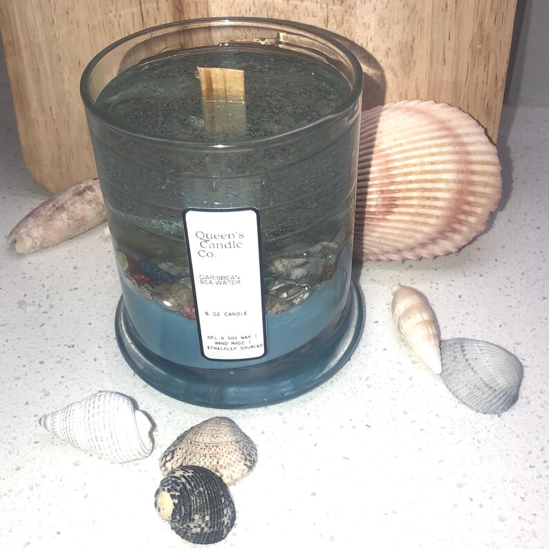 8 Oz Caribbean Sea Water Ocean Themed Candle Tropical Candle Decorative ...