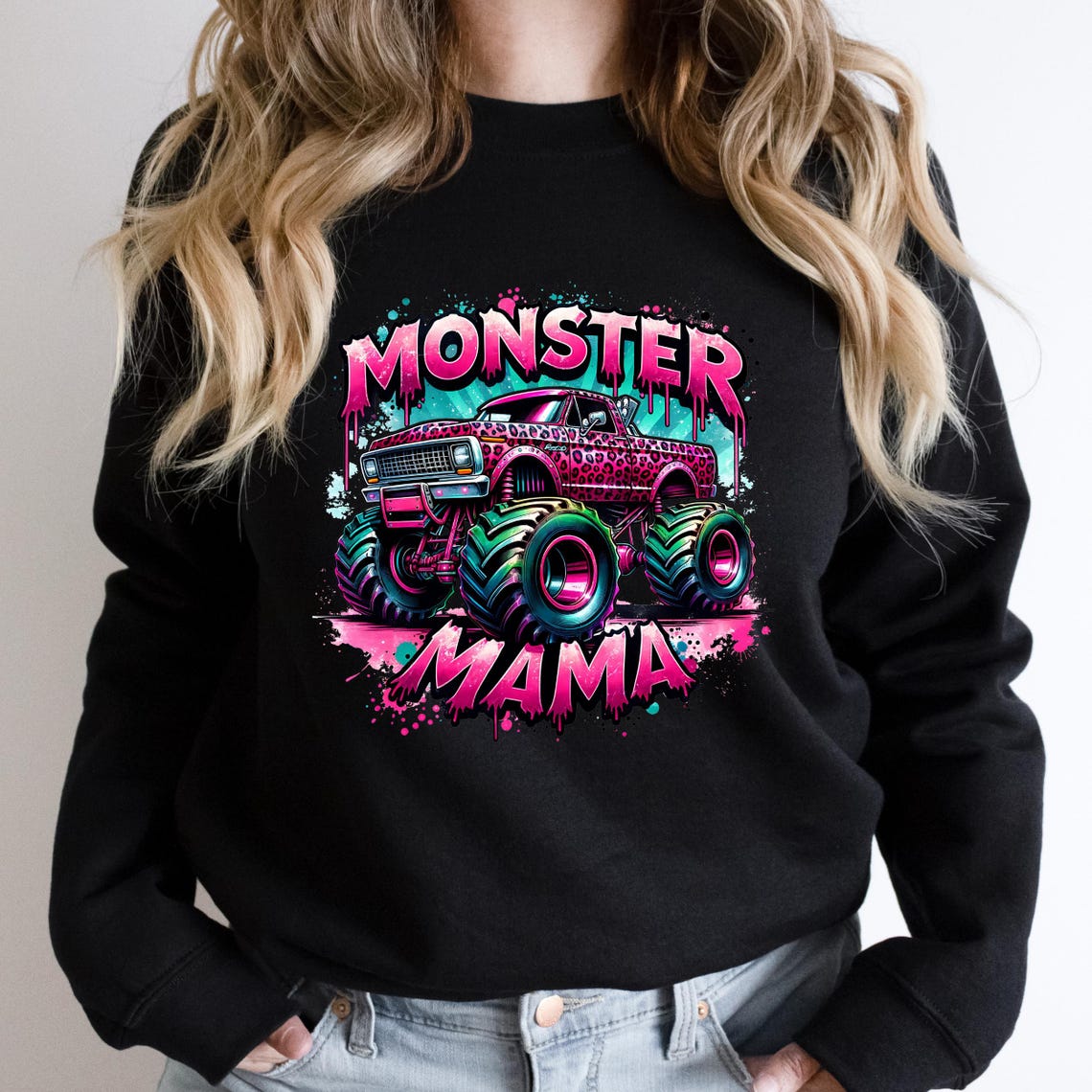 Monster Truck Mama Png, Monster Truck Mom T-shirt Design, Funny Monster ...