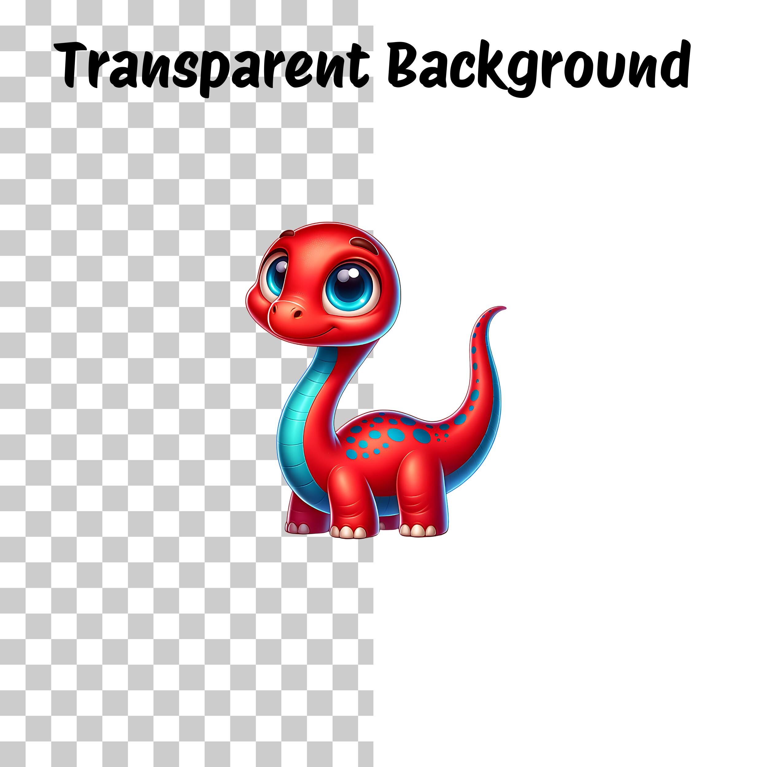 Cute Cartoon Dinosaurs Clipart Bundle, 12 Transparent Pngs, Digital ...