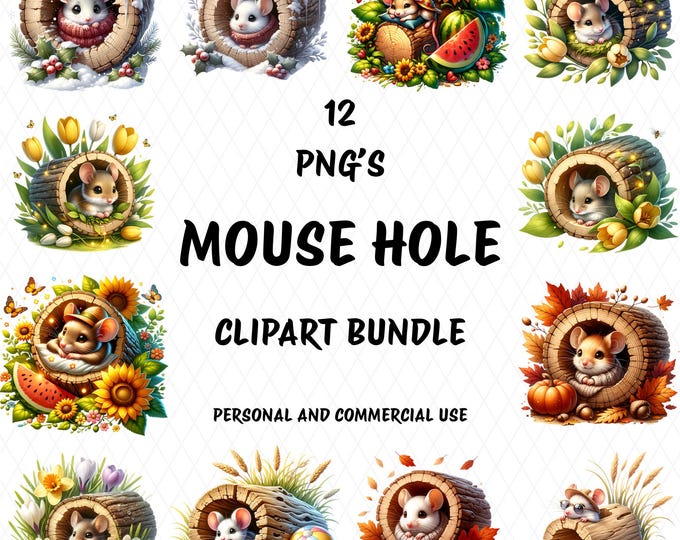 19 Ostern Maus Loch Clipart, Maus Clipart. Druckbare Aquarell Clipart ...