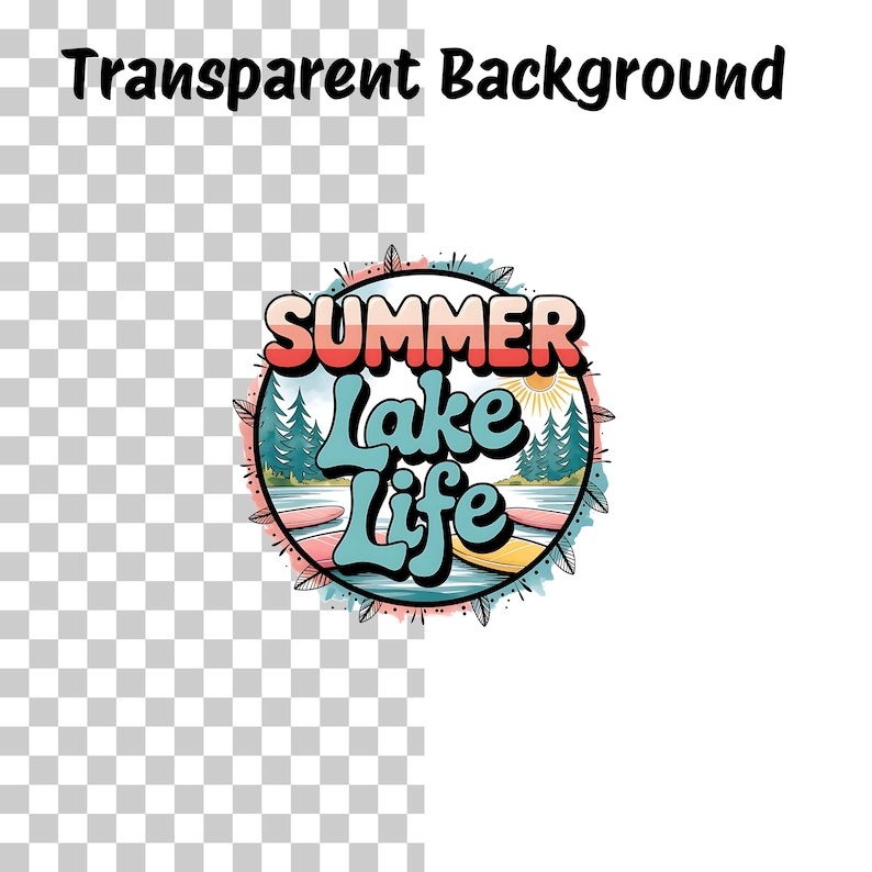 Summer Lake Life PNG Design, Spring Outdoors Sublimation Digital ...