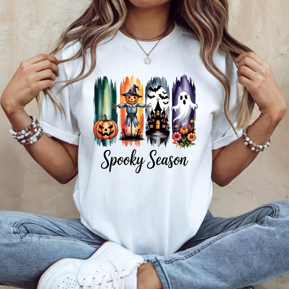Spooky Season Brushstroke Design PNG, Halloween Shirt Design, Halloween ...
