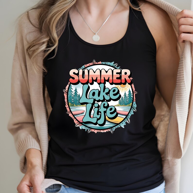 Summer Lake Life PNG Design, Spring Outdoors Sublimation Digital ...