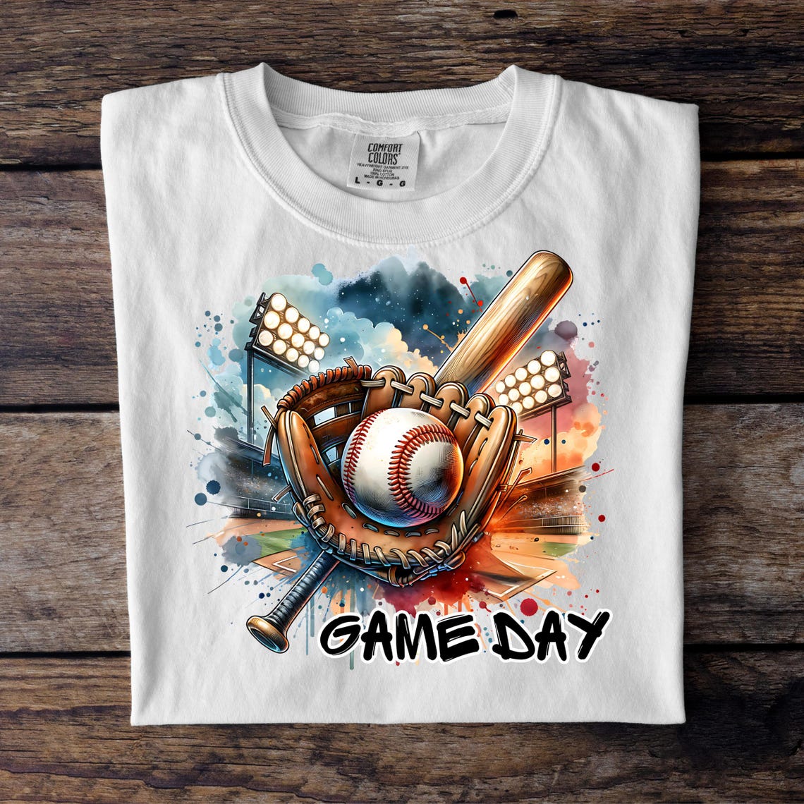 Baseball PNG, Game Day PNG, T-shirt Sublimation Design, Digital ...