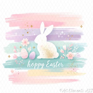 Easter PNG, Hoppy Easter Png, Bunny Png, Easter T-shirt Design, Digital ...