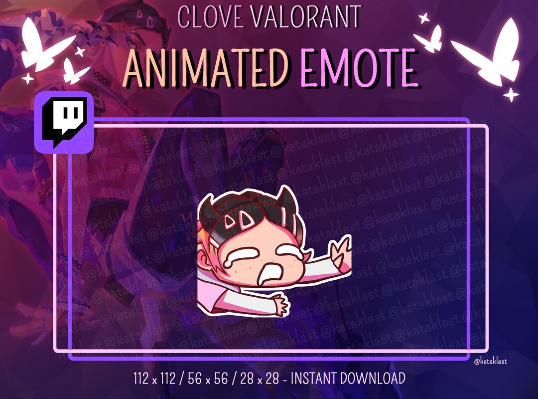 Cute Clove ANIMATED Emote - Valorant, Kawaii, RIP, KO, Funny, Chibi ...